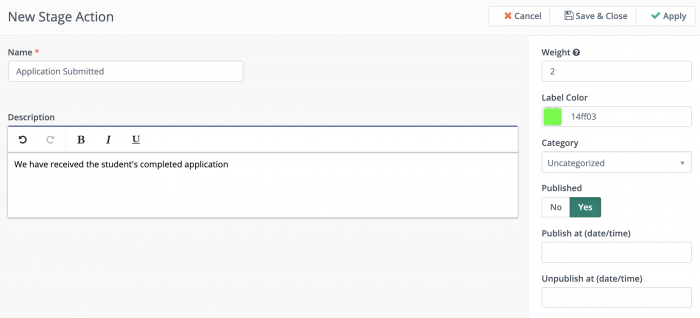 Creating New Contact Stages | CRM for Marketing Automation for Schools