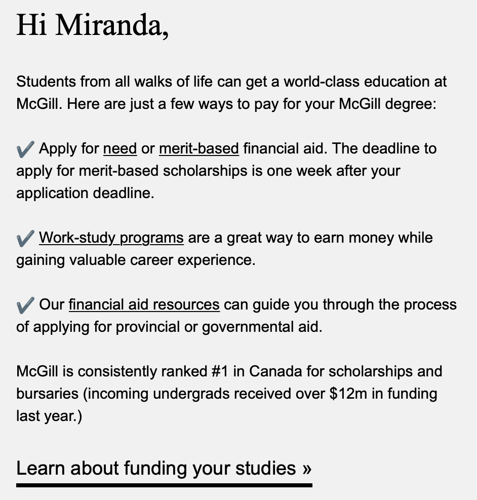Writing Email Marketing Content for Prospective Students